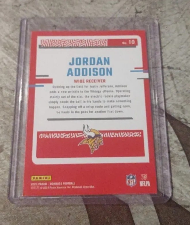 2023 Panini Donruss The Rookies Refractor Jordan Addison Rookie Card ...