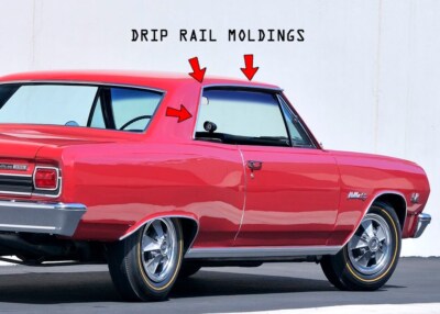 1964-65 Chevrolet Chevelle Roof Drip Rail Moulding Molding Trim Set - 6 ...