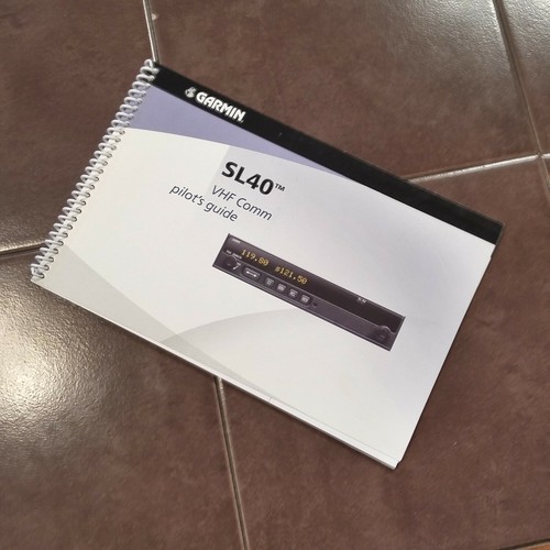 Garmin SL40 VHF Com Pilot's Guide | eBay