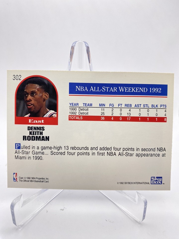 Dennis Rodman - 1992 Skybox NBA Hoops Basketball All-Star Weekend #302 ...