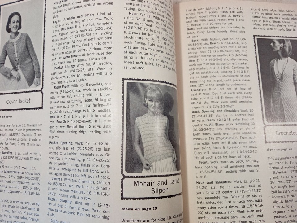Modern Needle Craft Magazine 1966 Spring Summer 47 Knit Crochet Fashion ...