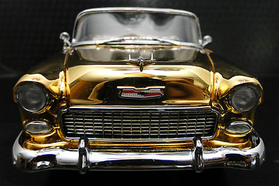 24K GOLD Chevrolet55Chevy57Classic Car Race Hot Rod Custom Built ...
