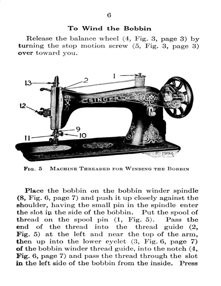 Singer Sewing Machine No. 115 Instruction Manual "1915" (32 Page) | eBay