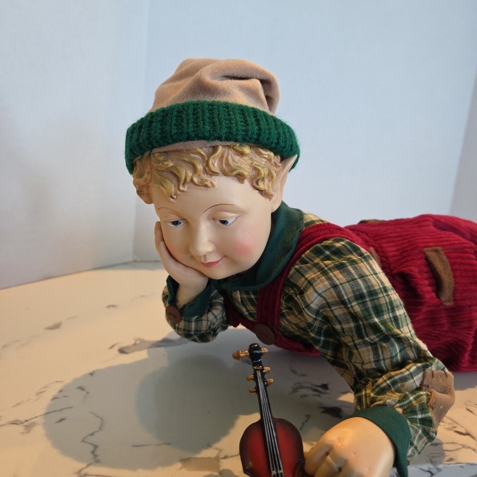 Napping Sleep Pixie Elves Christmas Posable Figurines Shelf Mantel RARE ...