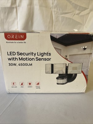 OREiN Motion Sensor Outdoor Lights, 4500LM/30W and 240° Big Motion Sen ...