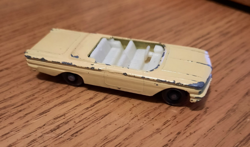 VINTAGE AUTHENTIC MATCHBOX LESNEY #39 YELLOW PONTIAC CONVERTIBLE CAR ...