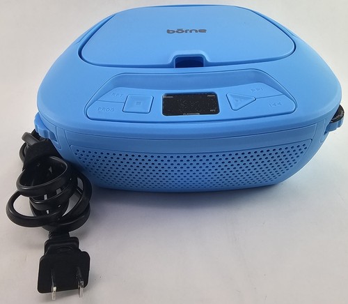 BORNE PORTABLE CD BOOMBOX WITH AM/FM RADIO (BLUE) | eBay