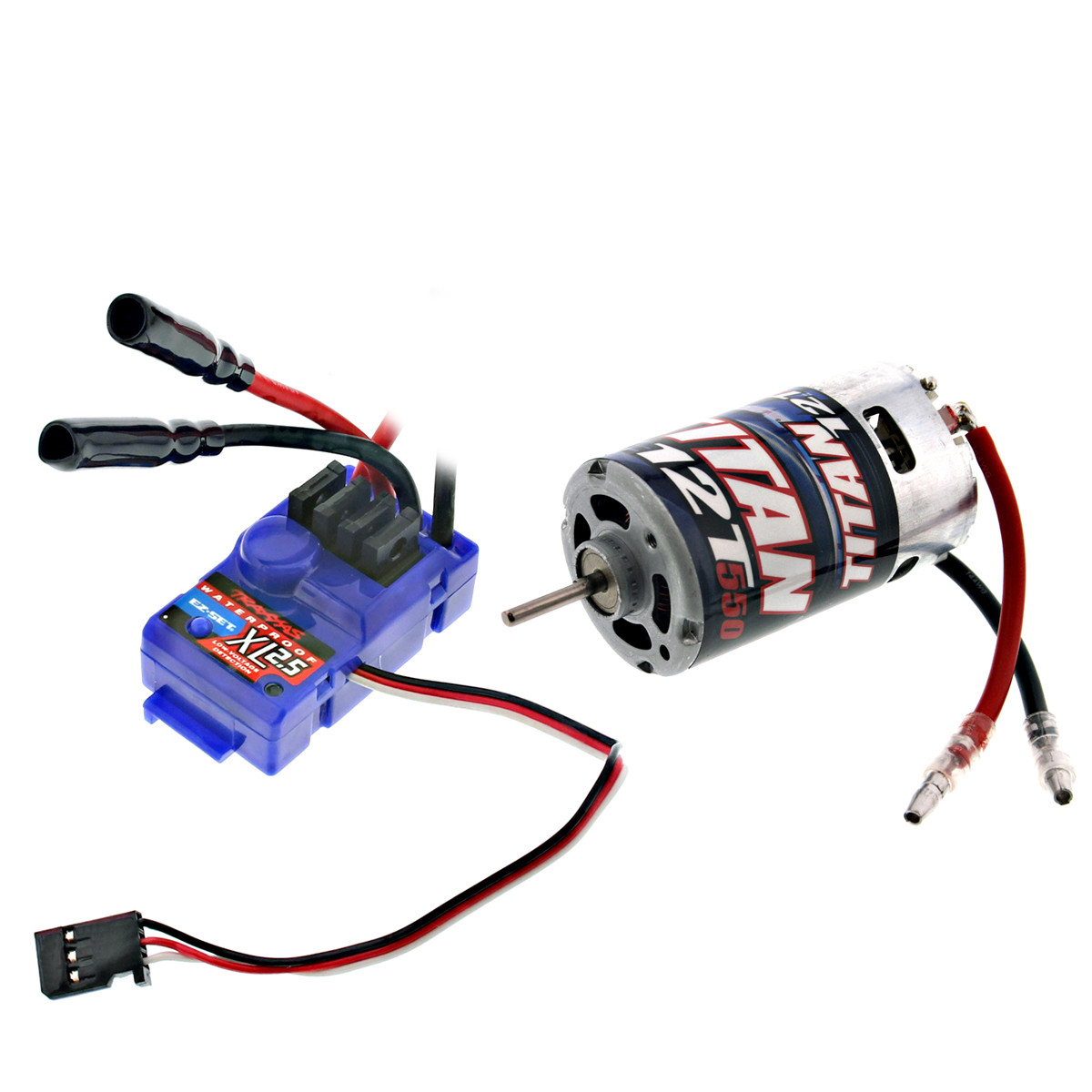 Traxxas 1/16 Slash XL 2.5 Waterproof LVD ESC & TITAN 12t 550 Motor for ...