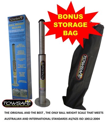 TOWSAFE TOW BALL WEIGHT SCALES + STORAGE BAG CARAVAN TRAILER SCALE ...