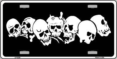 Skulls Novelty Metal License Plate Tag LP5256 | eBay