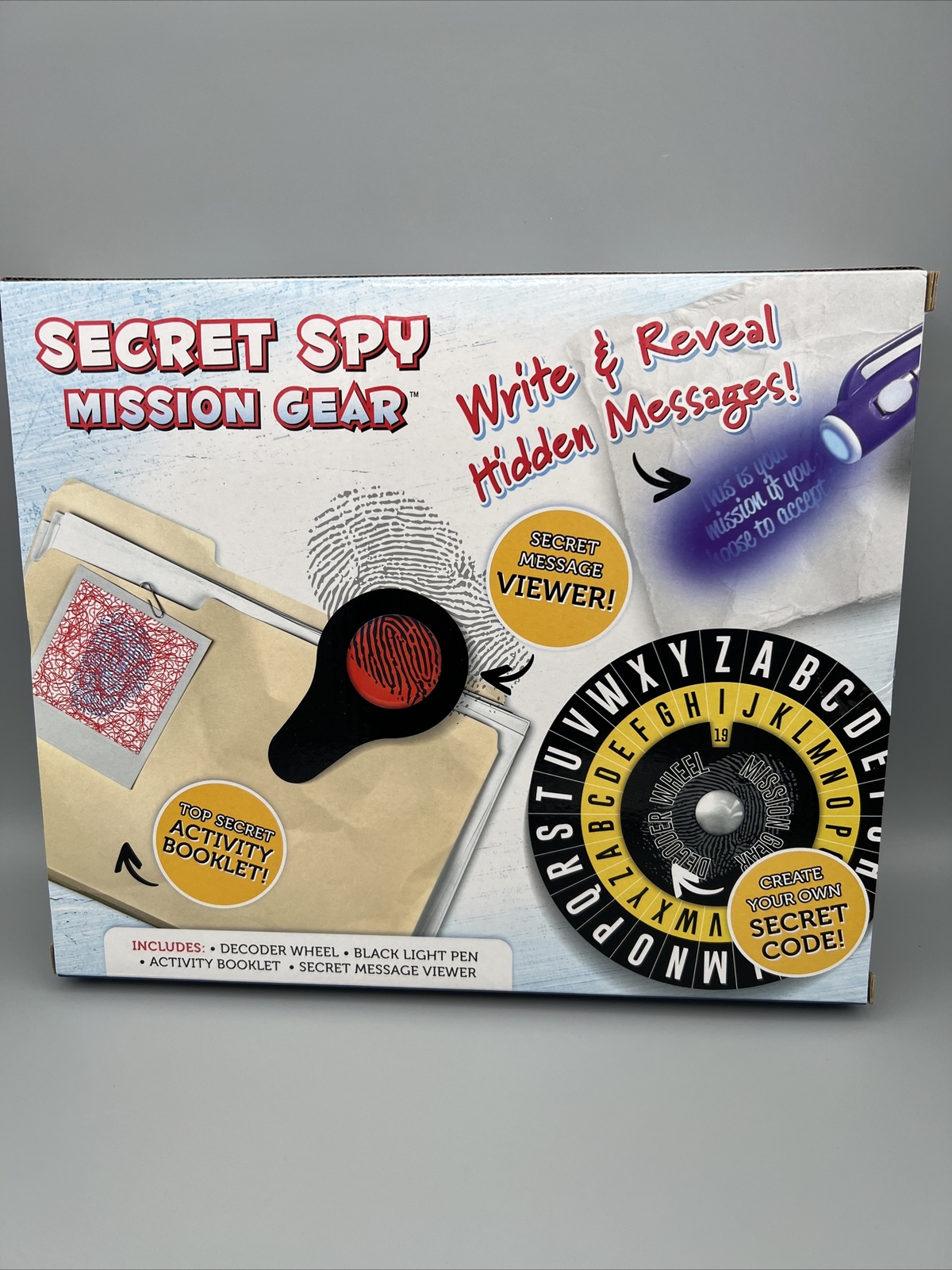 new SECRET SPY MISSION GEAR Kid Top Secret Activity Book Code Set Kit ...