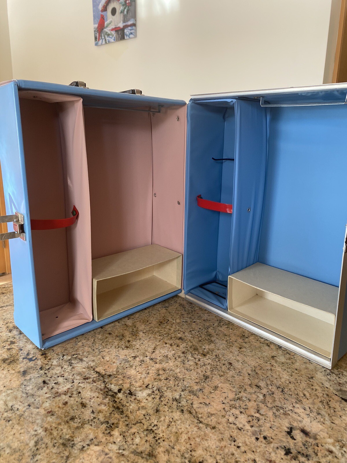 VINTAGE 1963 Ponytail BARBIE AND KEN DOUBLE DOLL CARRYING CASE BLUE | eBay