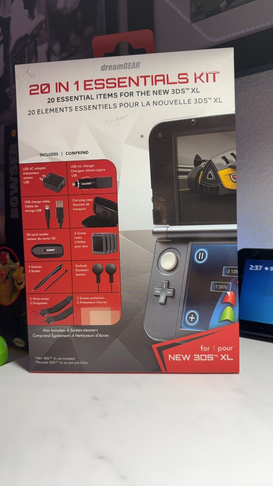 dreamGEAR New Nintendo 3DS XL 20 in 1 Essentials Starter Kit - Black ...