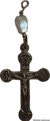 W4062 Medal Papal Vatican Croix Jesus Cruxifiction INRI Roi Juifs 1900 ...