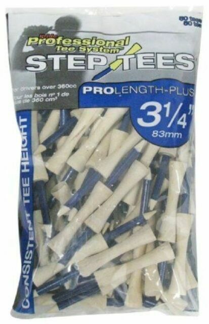 Pride Step Tee Natural & Blue 3 1/4" 83mm 50 Tees for sale online | eBay