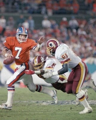 MONTE COLEMAN & JOHN ELWAY 8X10 PHOTO WASHINGTON REDSKINS PICTURE ...