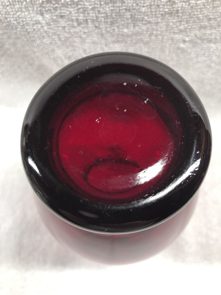 Vintage Anchor Hocking Ruby Red Flower Vase | eBay