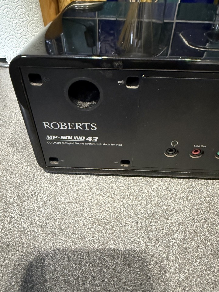 Roberts MP-SOUND 43 DAB/FM Clock Radio Player iPod Dock & CD - No ...