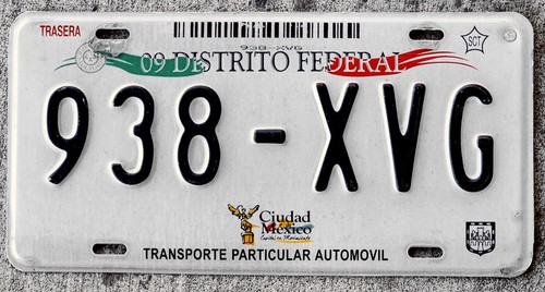 2008 Ciudad De Mexico Distrito Federal [DF] Car License Plate | eBay