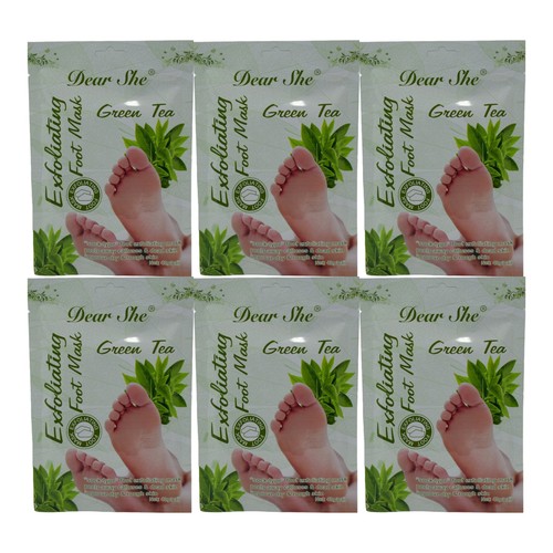 Green Tea Exfoliating Foot Mask ("Sock Type") by Dear She, 40g (Pack of ...
