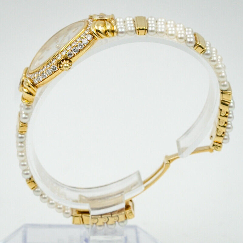 Tiffany & Co. Diamond & Pearl Watch 18k Yellow Gold Rare 26mm 2.00 ctw ...
