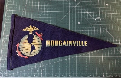 WW2 USMC Rare Theater Made Bougainville Battle Pennant | eBay