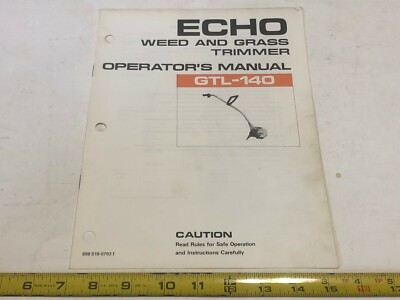 Vintage Echo Operator's Manual - GTL-140 07, 1979 | eBay