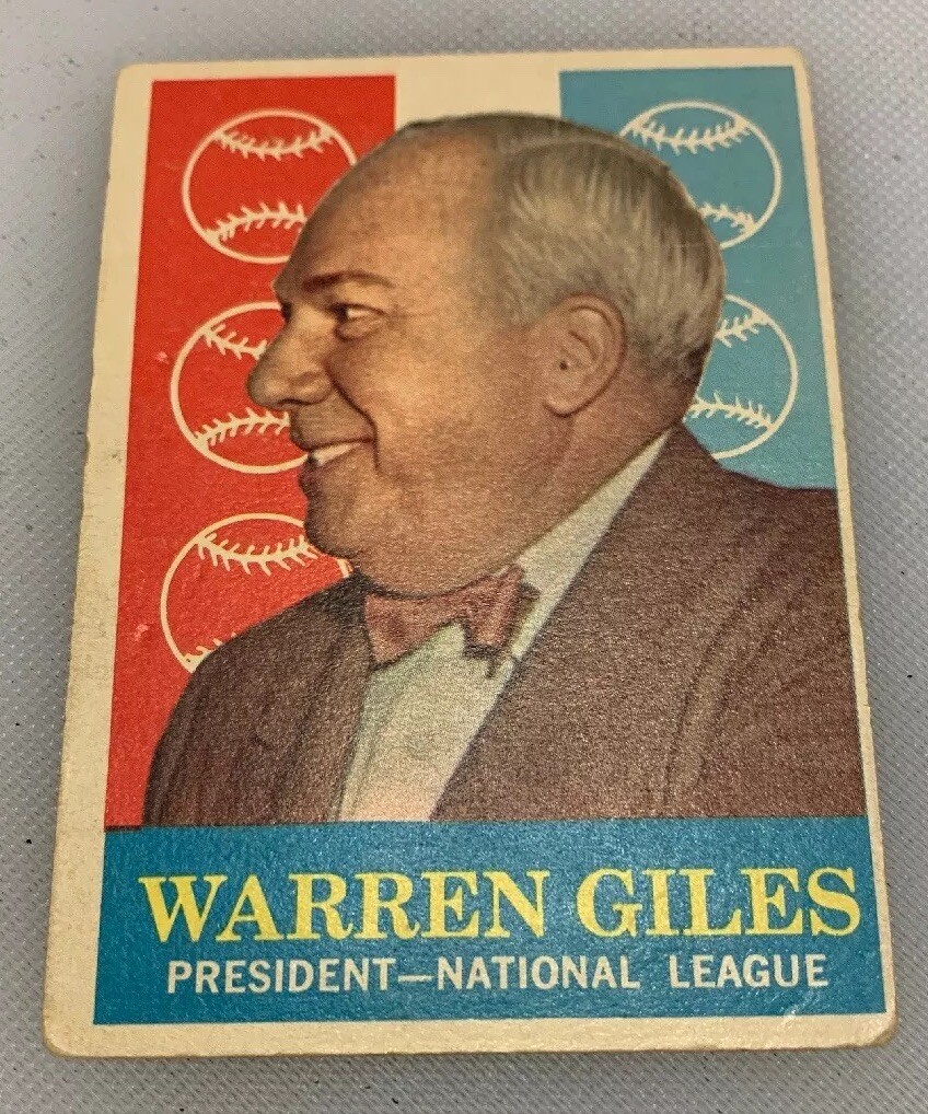 1959 Topps # 200 Warren Giles Baseball Card President National League ...
