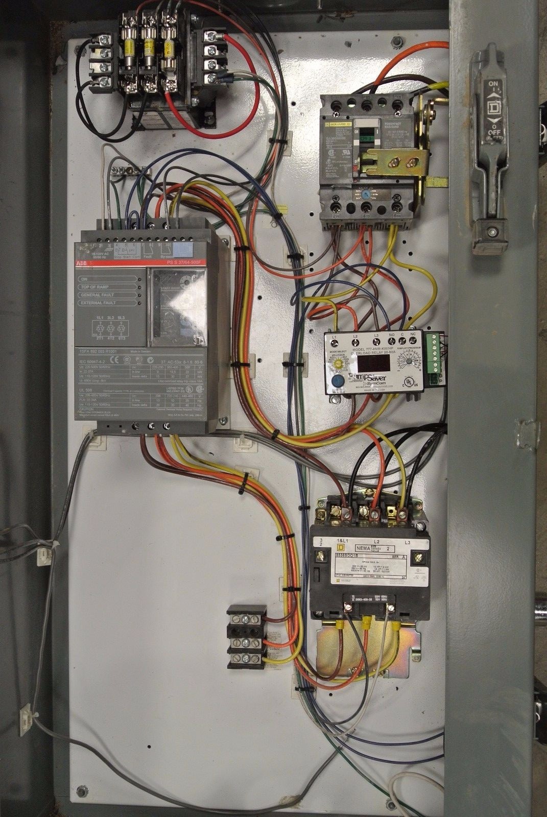 Square D Well Guard Control Class 8940 Type XD4S2 480 V Soft Start Pump ...