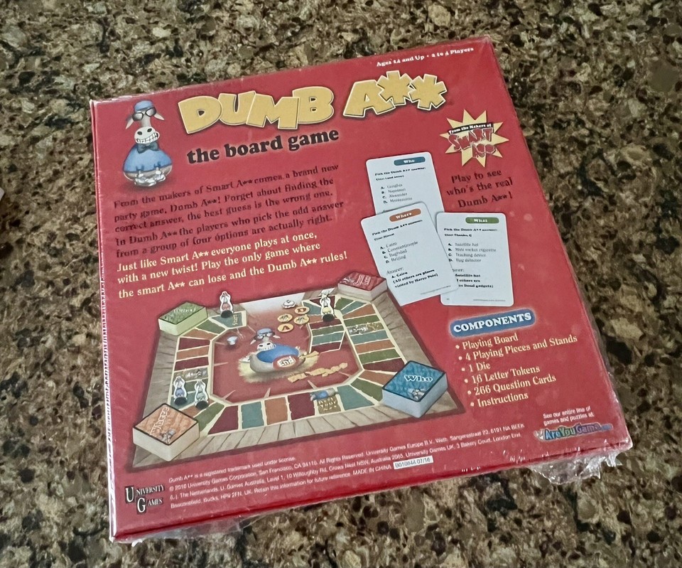 Dumb A** ASS The Board Game University Games 2016 New Sealed | eBay