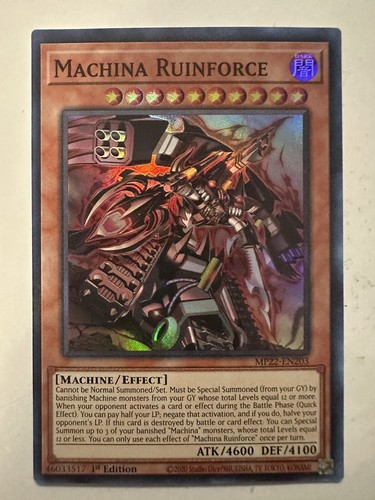 Yugioh Machina Ruinforce MP22-EN203 1st Edition Super Rare (NM ...