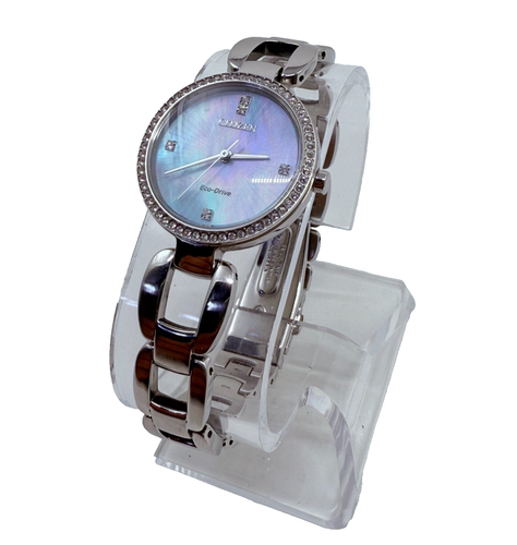 Citizen Eco-Drive Crystal Stainless Steel Women's Quartz Watch EM1030 ...