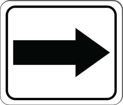 Right arrow Black metal outdoor sign | eBay