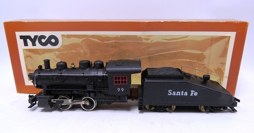 HO Scale Tyco Santa Fe 0-4-0 Switcher w/Slope Back Tender in Original ...