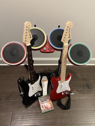 *RARE* Complete Xbox One Rock Band 4 Target Red Bundle Fender Guitars ...