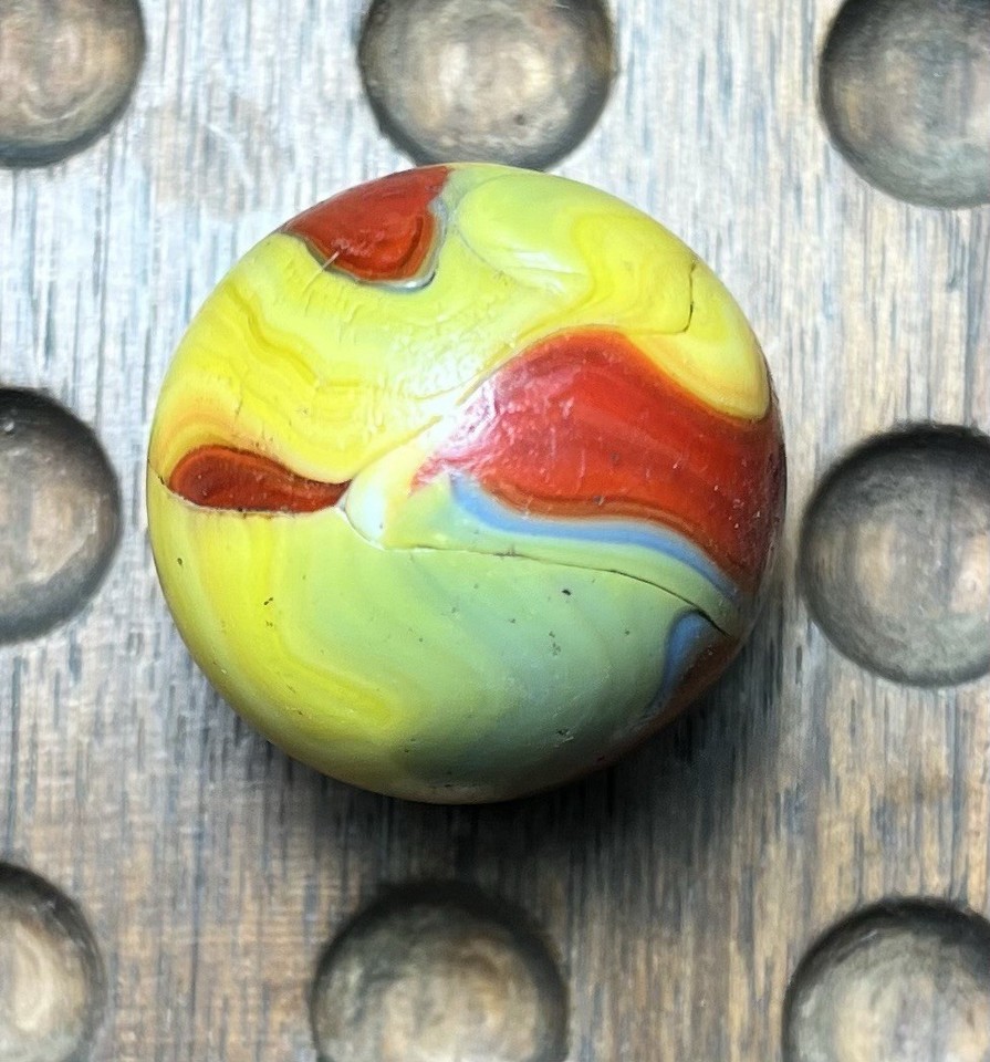 Marbles: Vintage Large 1.06" Akro Agate Corkscrew Ingot Marble!! | eBay