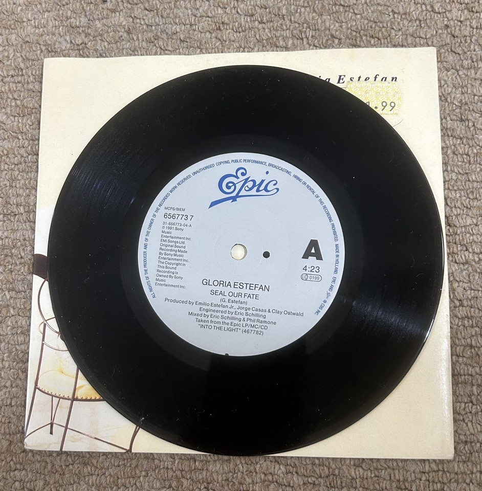 gloria estefan - seal our fate 7" vinyl record VG+ free post | eBay
