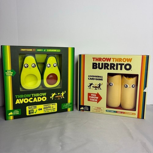 Throw Throw Burrito and Avocado Set of 2 Party Games Exploding Kittens ...