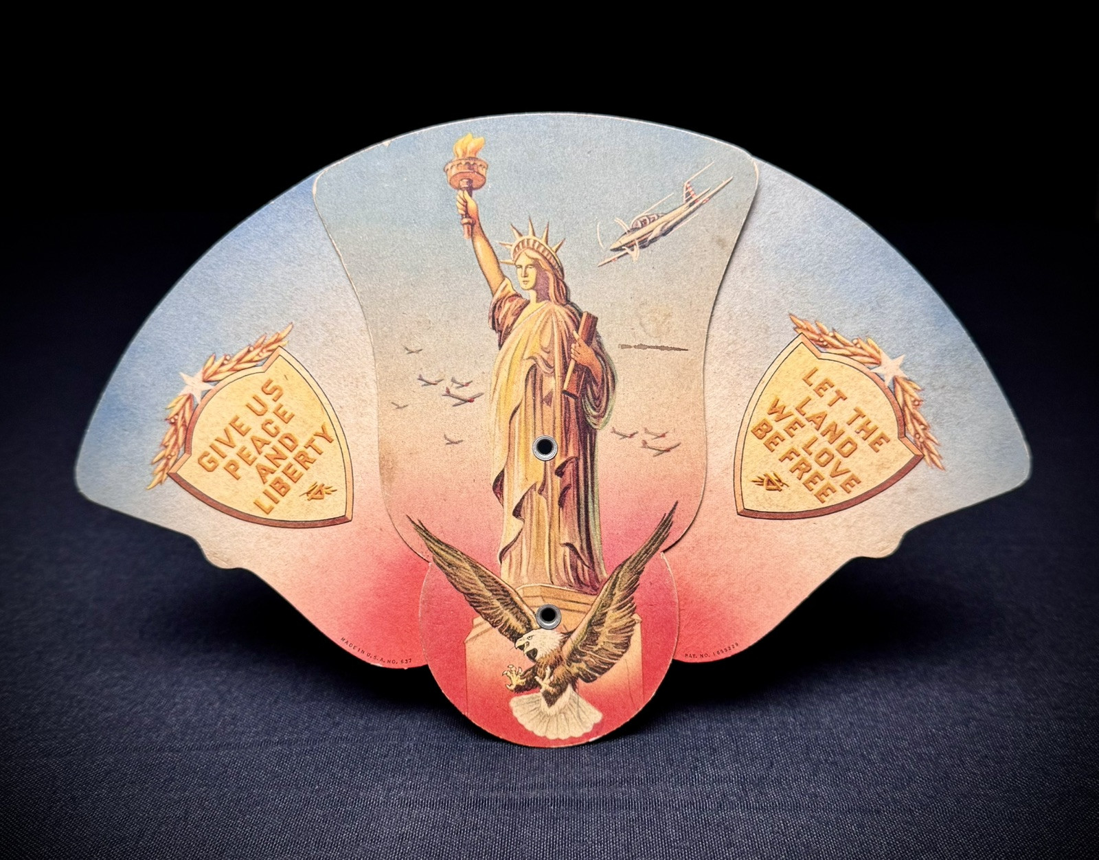 Antique WW2 Paper Fan Advertising, Folding Paper Fan … - Gem