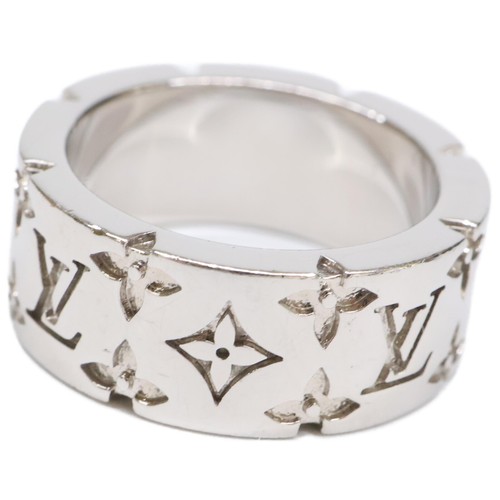 LOUIS VUITTON 24 year old M1182S ring, LV mosaic Ring S Silver | eBay