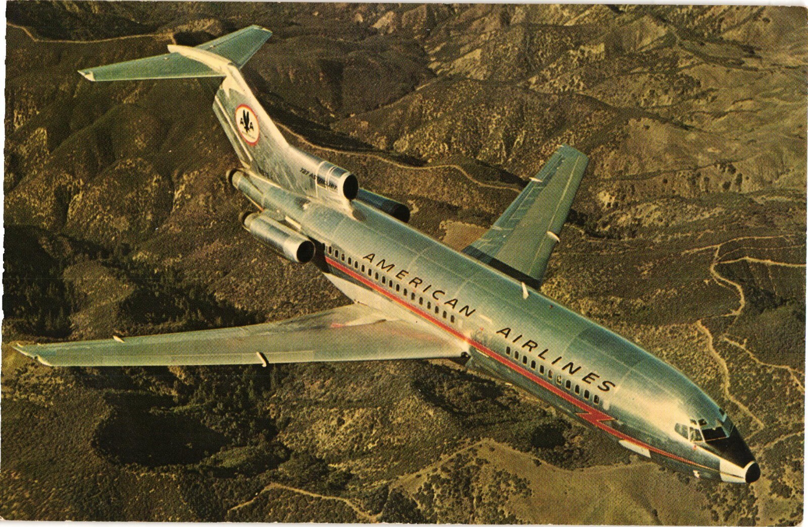 American Airlines 727 Astrojet 1960s Postcard Boeing | eBay