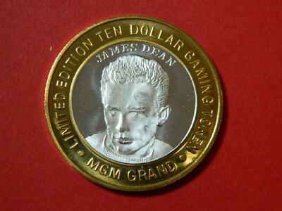 MGM Grand " JAMES DEAN " LAS Vegas 10$ .6ozt .999 silver Token | eBay