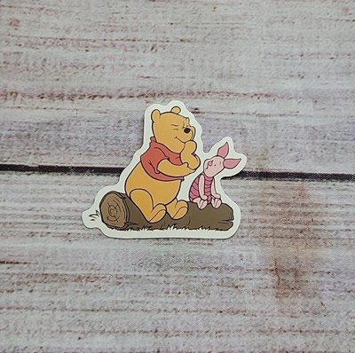 Winnie The Pooh & Piglet On A Log Sticker New | eBay