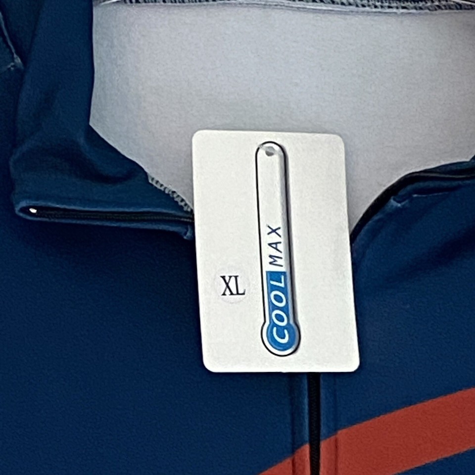 Strgad Cycling Jersey XL With Tag Coolmax Blue Cyclist Stripes Design Reflector | eBay