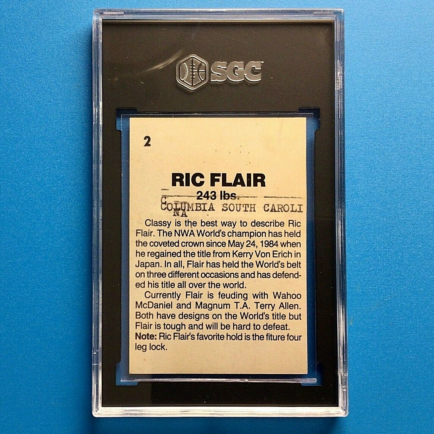 🔹 1985 WRESTLING ALL-STARS MAGAZINE #2 RIC FLAIR - HAND CUT - SGC A | eBay