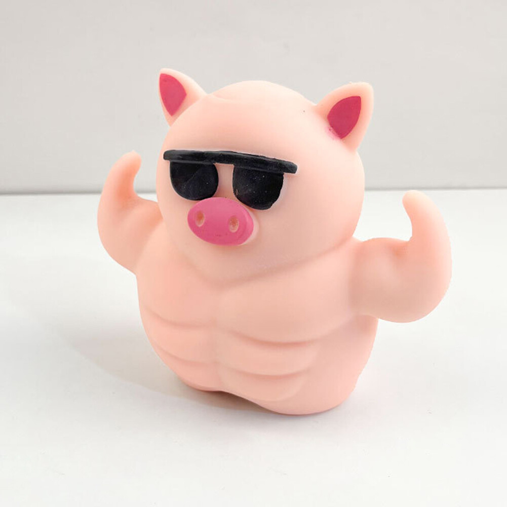 Muscle Pig Toys Versatile Use Anti Stress Pig Toy Palm-Sized for ...