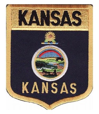 Kansas State Flag Shield Patch, United States of America Patches | eBay