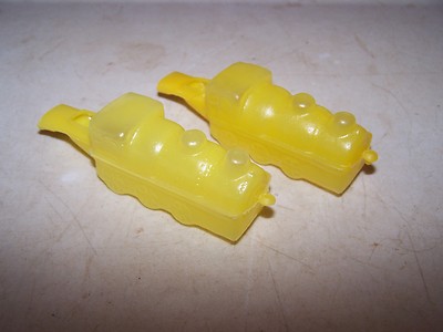 2 Yellow Plastic Blow Mold Train Whistles | eBay