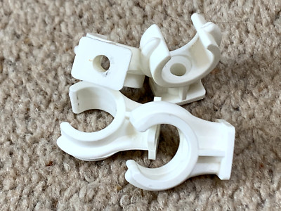 4 X 15MM SNAP IN OPEN PIPE CLIPS WHITE PLASTIC | eBay UK