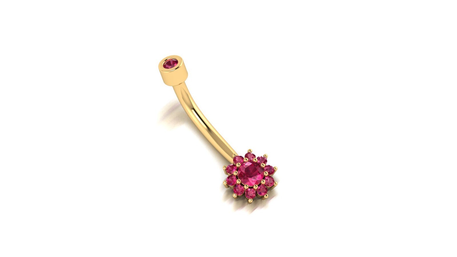 Ruby navel piercing, Ruby belly button ring, belly rook belly eyebrow ...
